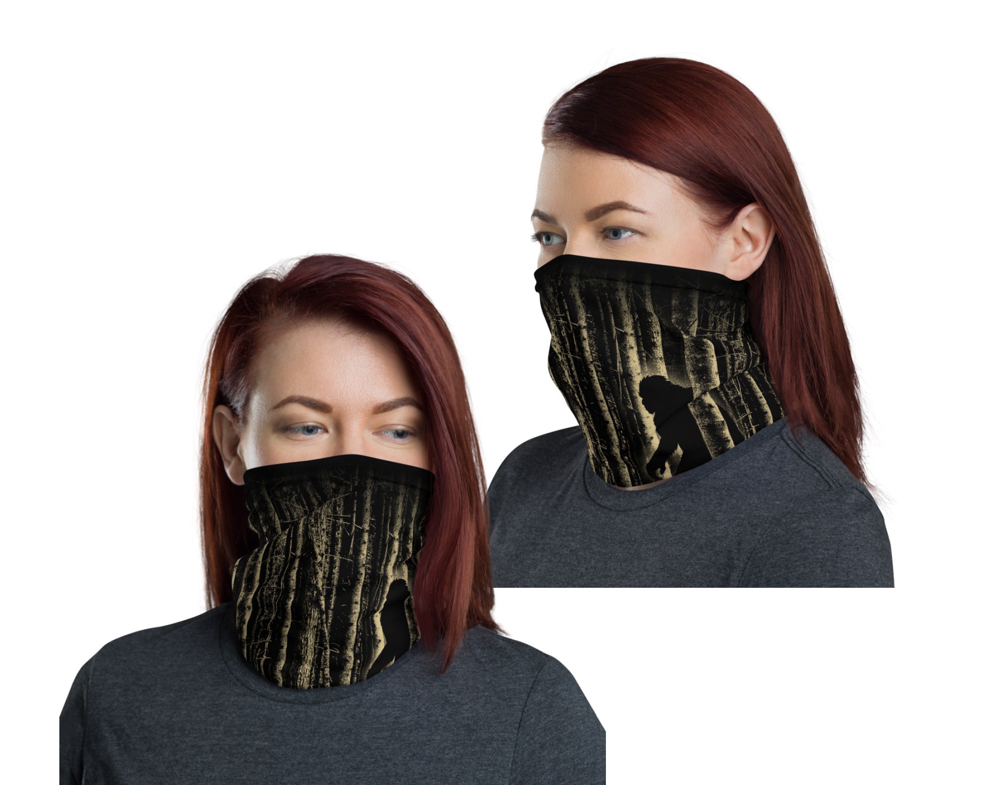 Bigfoot Neck Gaiter | Sasquatch Face Covering Scarf | Bandana Face ...