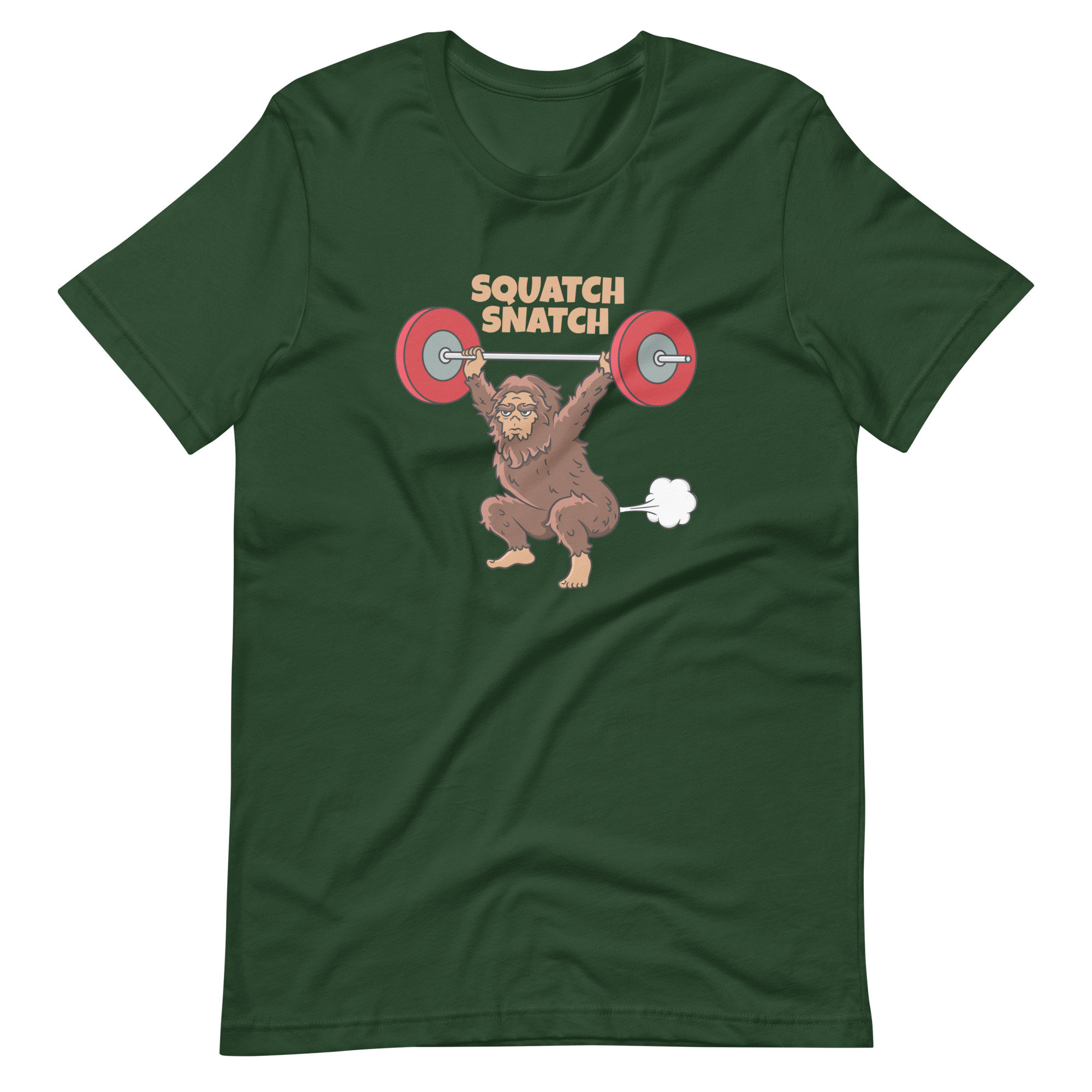 Sasquatch, Squatch Snatch, Bodybuilder Bigfoot Lifting Barbell Weight ...