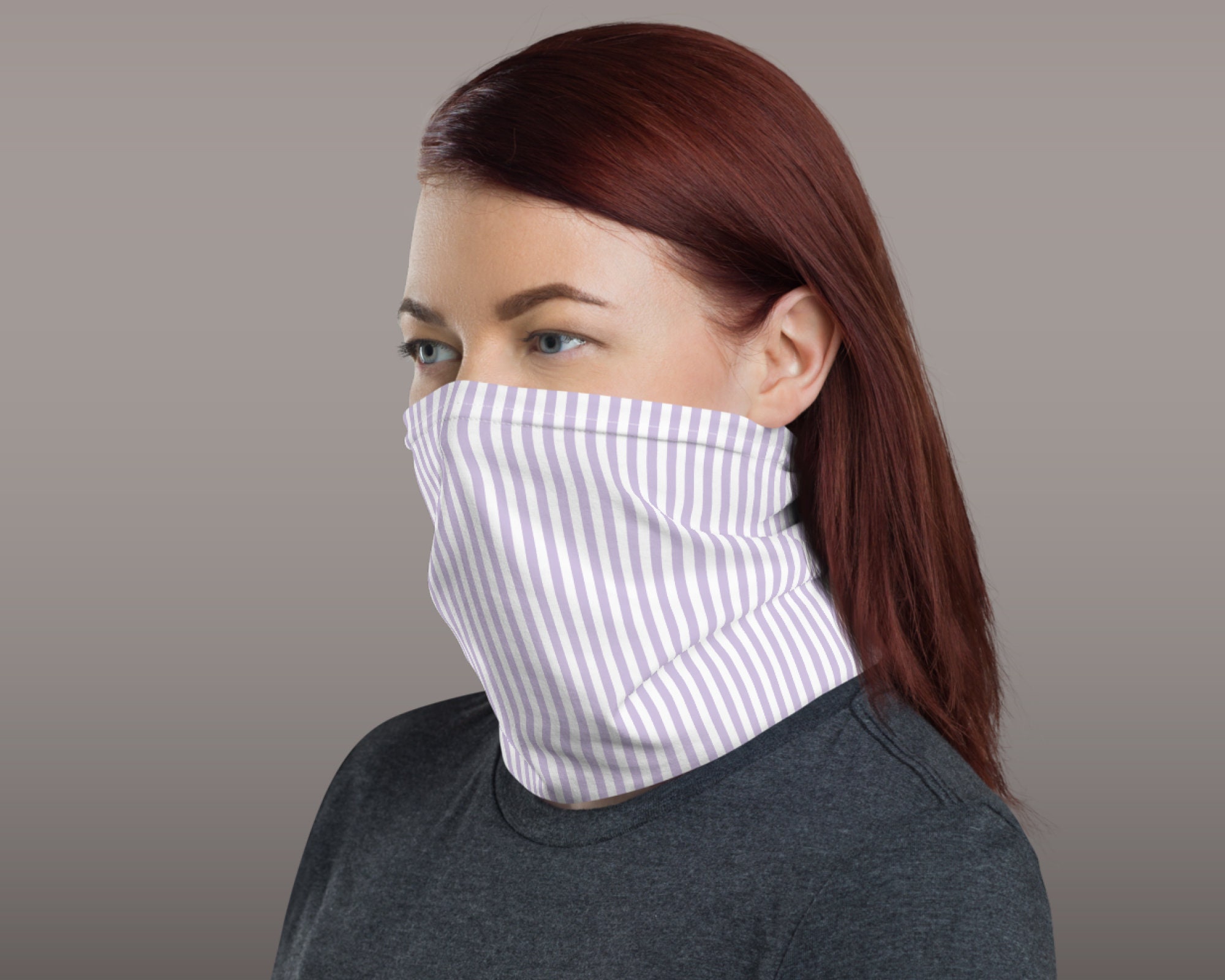 Striped Neck Gaiter Face Cover | Dust Mask | Tube Bandana | Cloth Face ...