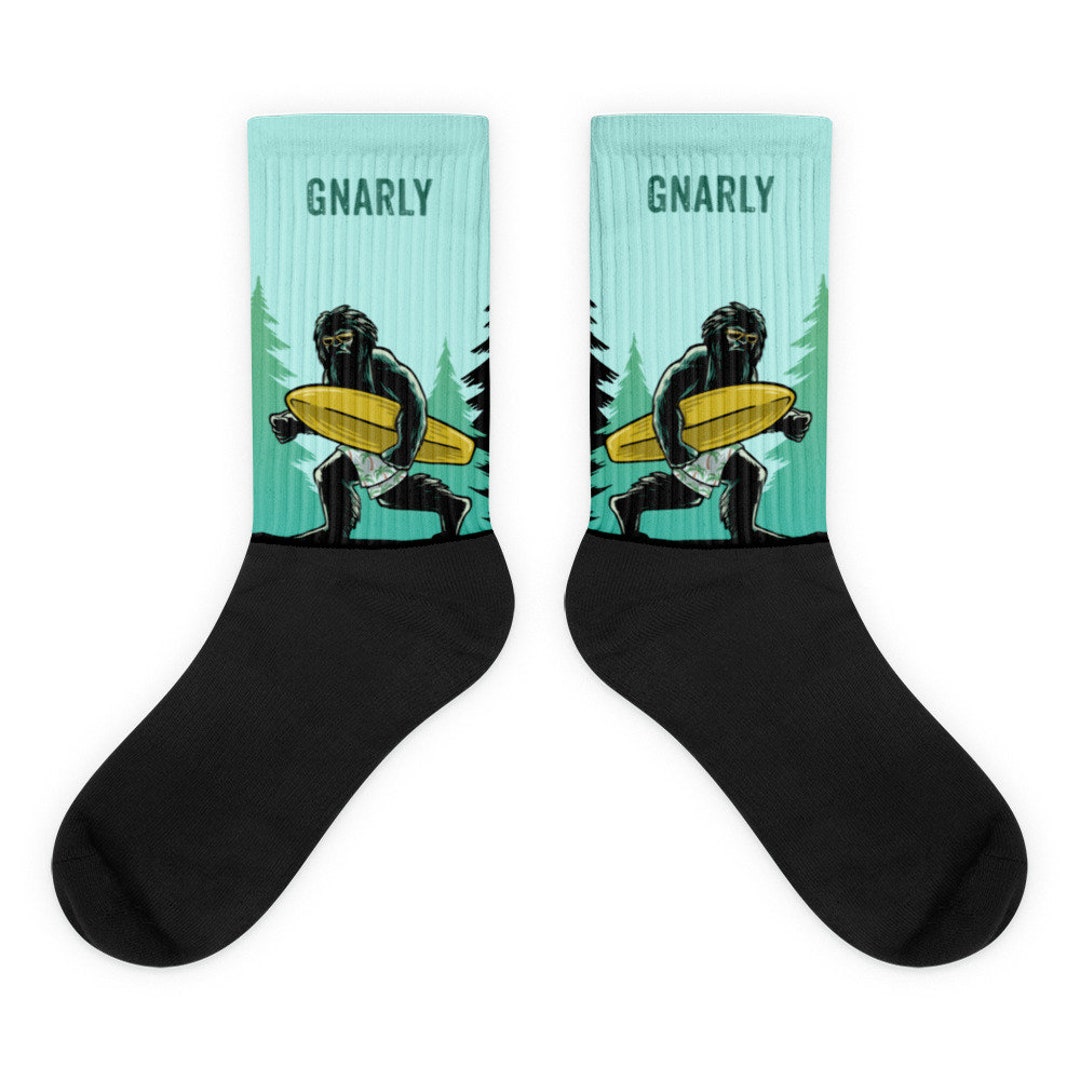 Gnarly Sasquatch Socks, Sasquatch, Cute Socks, Cool Gift, Unique Gift ...