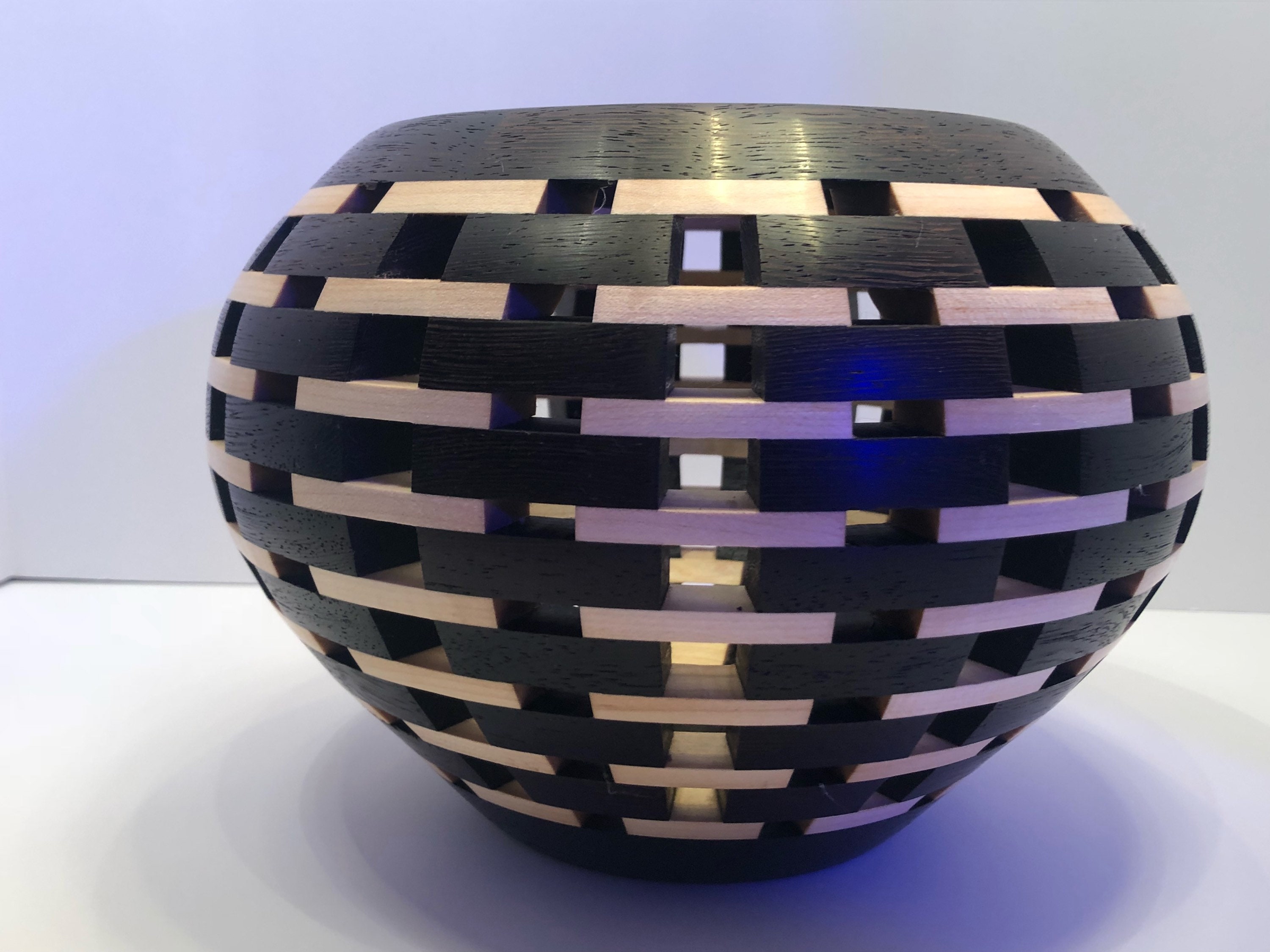 Open Segmented Wooden Bowl Wenge and Maple Wood 10" Diameter - Etsy