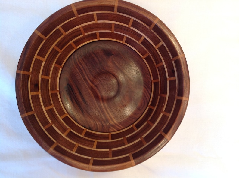 Walnut, Maple Brick Pattern Segmented Wooden Bowl - Etsy