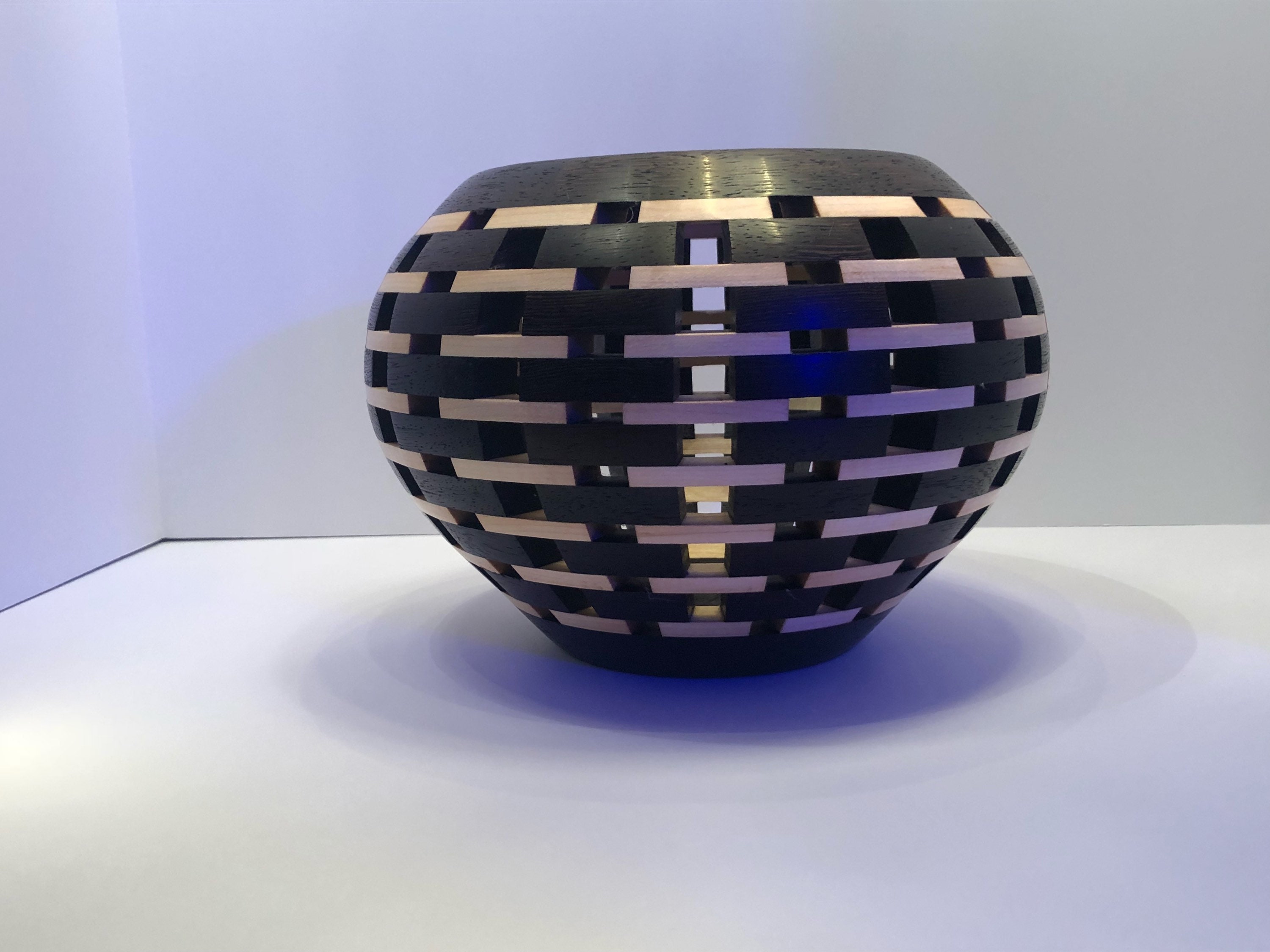 Open Segmented Wooden Bowl Wenge and Maple Wood 10" Diameter - Etsy