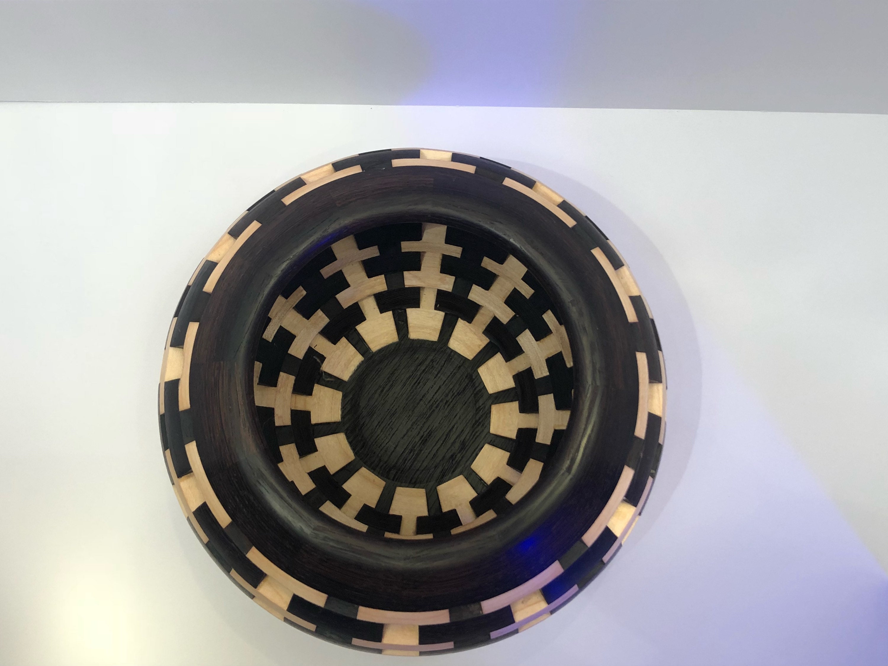Open Segmented Wooden Bowl Wenge and Maple Wood 10" Diameter - Etsy