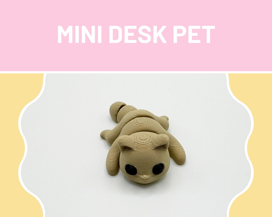 Kitten Desk Accessories, 3D Printed Desk Pet, Articulating Animal, Gift ...