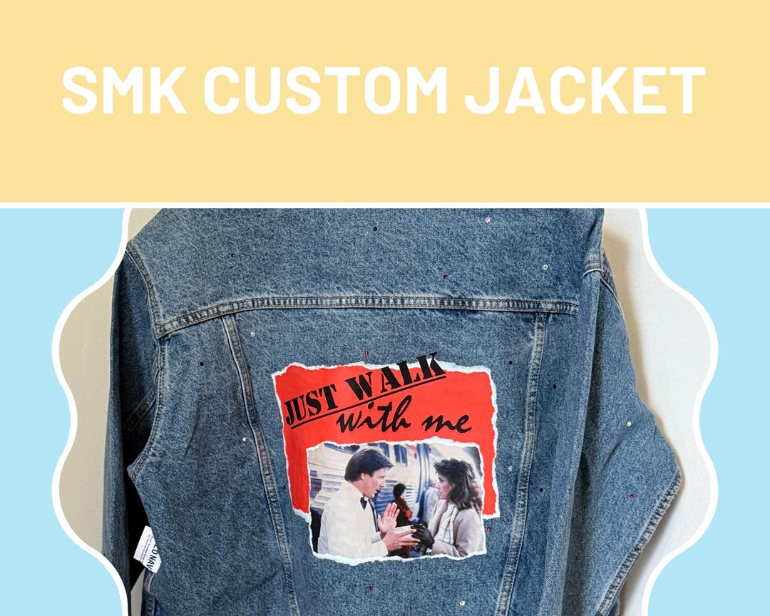 SMK Custom Jean Jacket, 80's Tv Shows Memorabilia, Fandom, Gift for ...