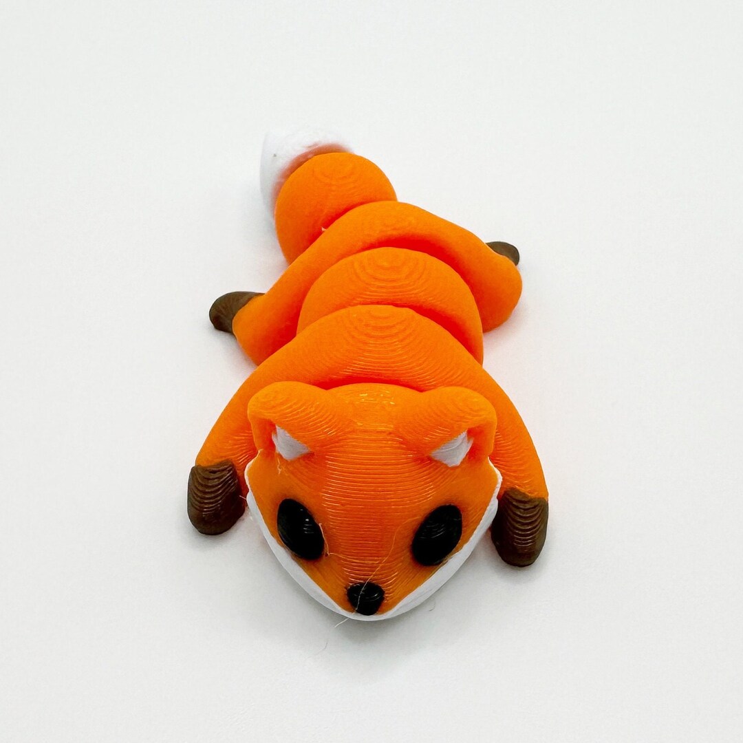 Fox Desk Accessories, 3D Printed Desk Pet, Articulating Animal, Gift ...