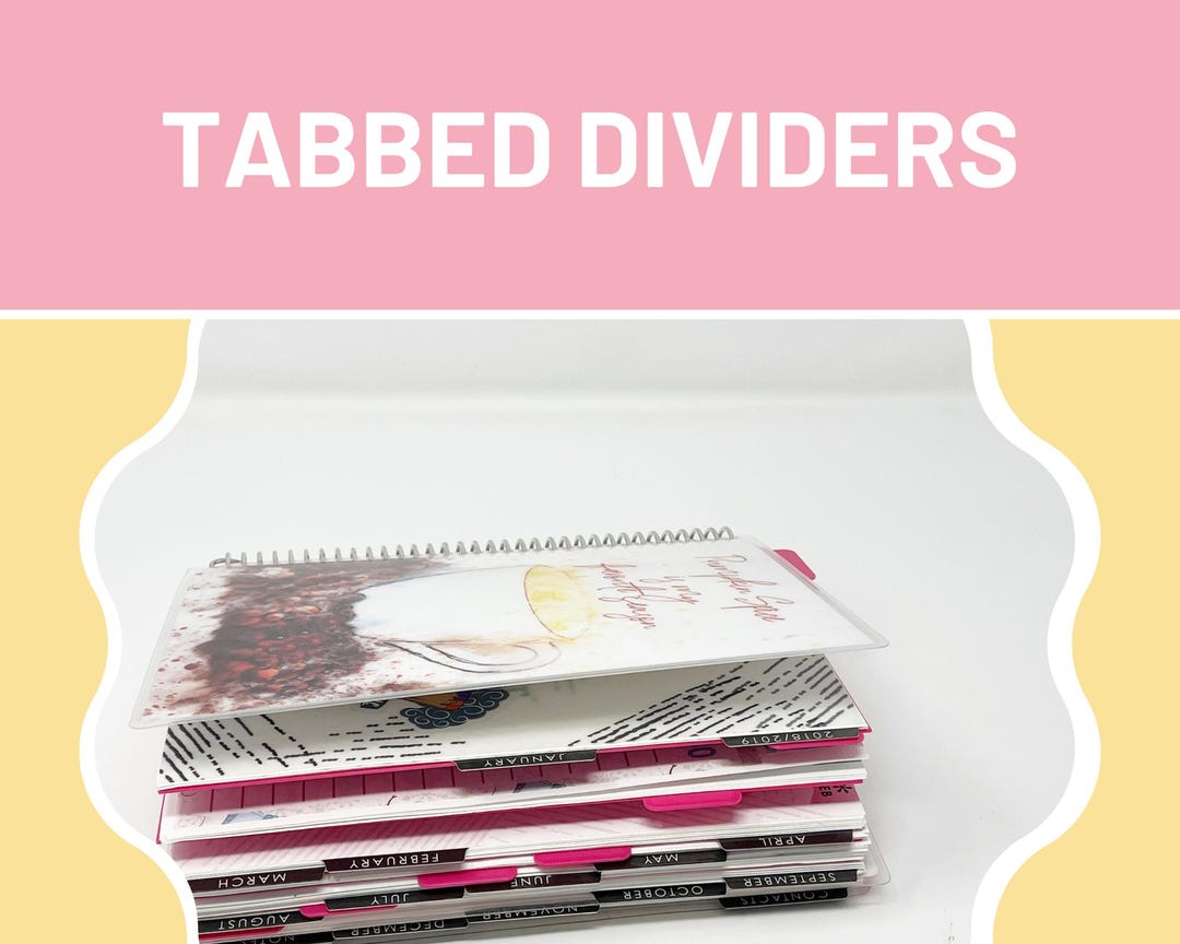 Tabbed Dividers for the Erin Condren Life Planner, Set of Dividers ...