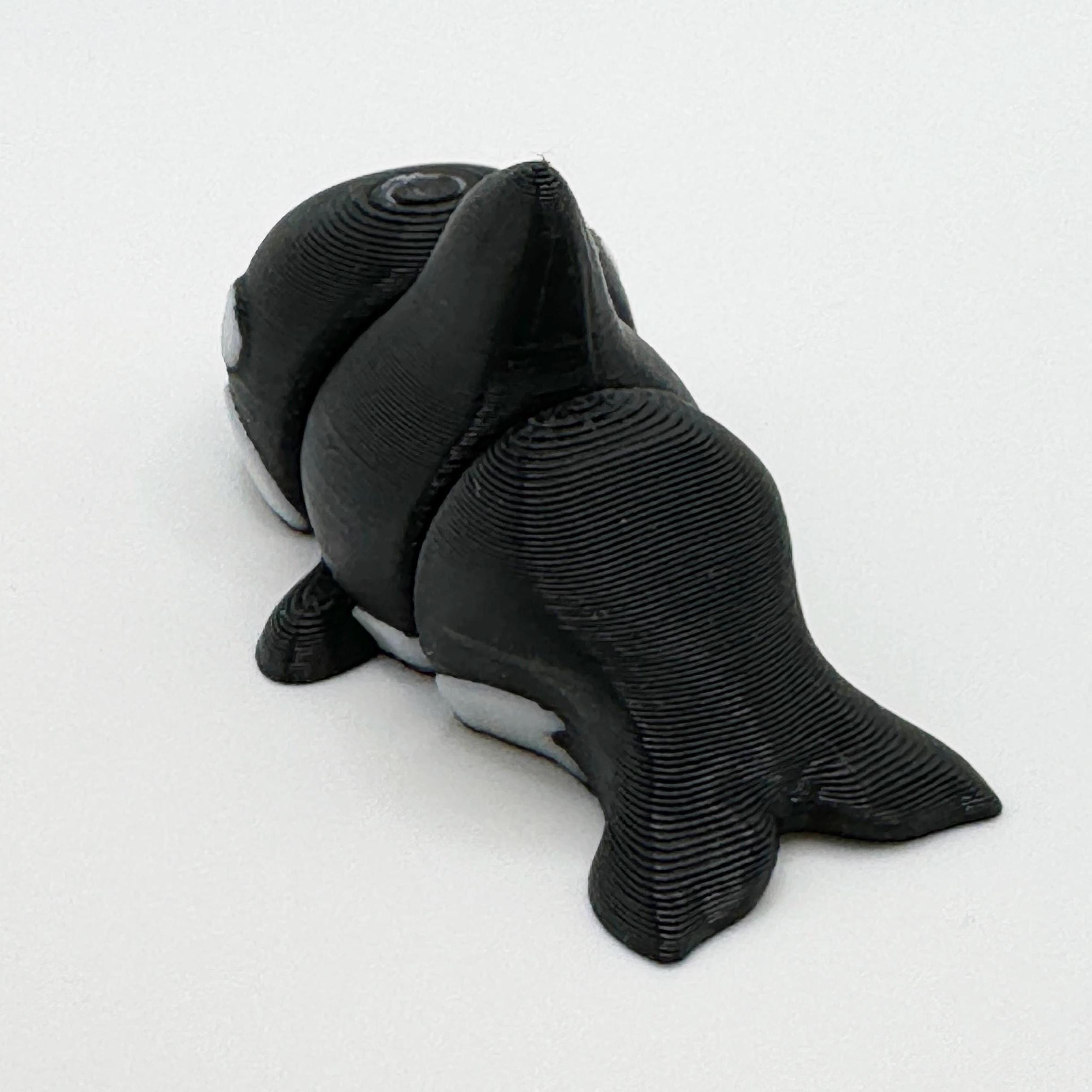Orca Whale Desk Accessories, 3D Printed Desk Pet, Articulating Animal ...