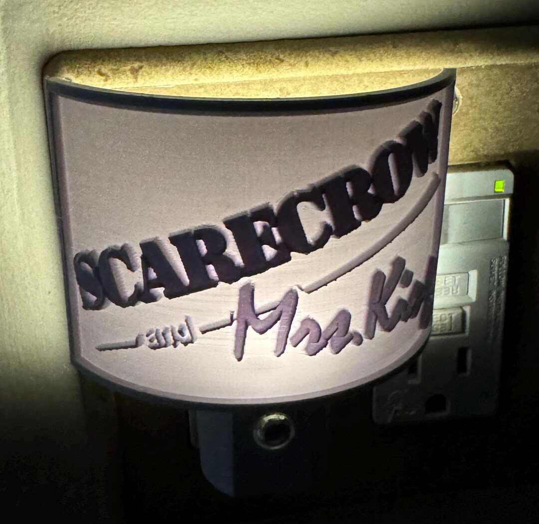 SMK Logo Night Light, Scarecrow and Mrs King Light, Custom Photo Gift ...