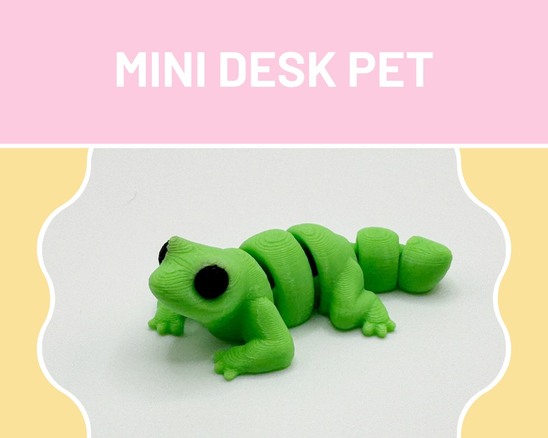 Lizard Desk Accessories, 3D Printed Desk Pet, Articulating Animal, Gift ...