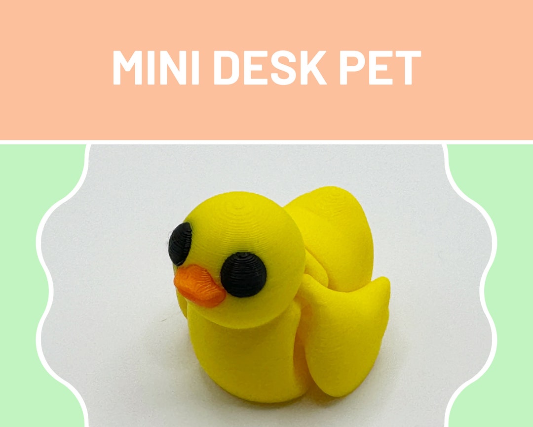 Duck Desk Accessories, 3D Printed Desk Pet, Articulating Animal, Gift ...