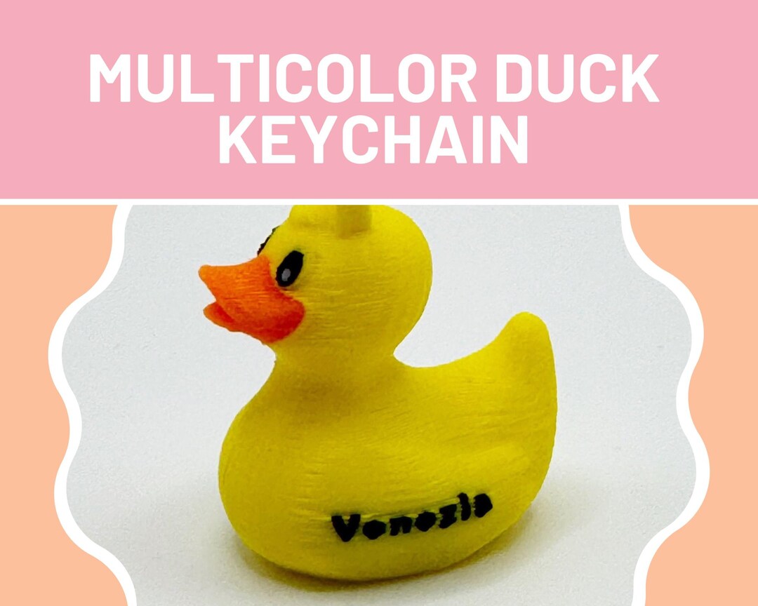 Multicolor Duck Keychain Pack, Cruising Ducks, 3D Printed Ducks, Cruise ...