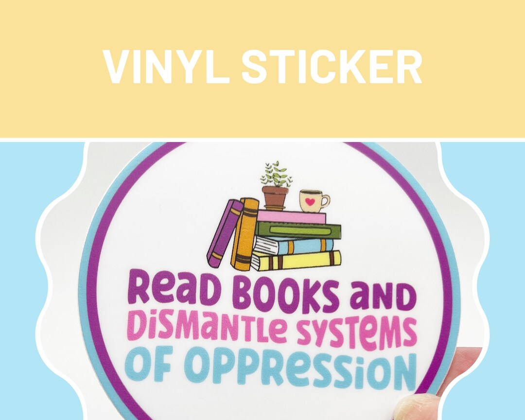 Read Books Sticker, 3" Vinyl Sticker, Weatherproof, Gift for Friend ...