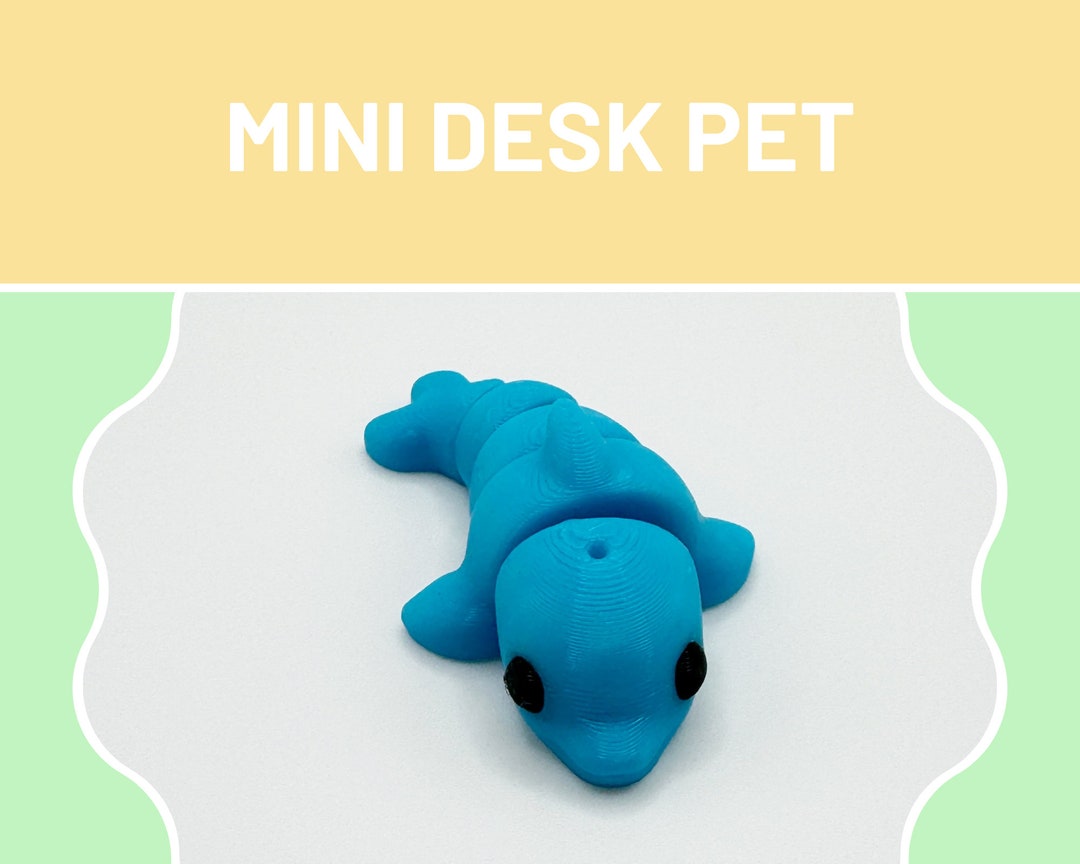 Dolphin Desk Accessories, 3D Printed Desk Pet, Articulating Animal ...