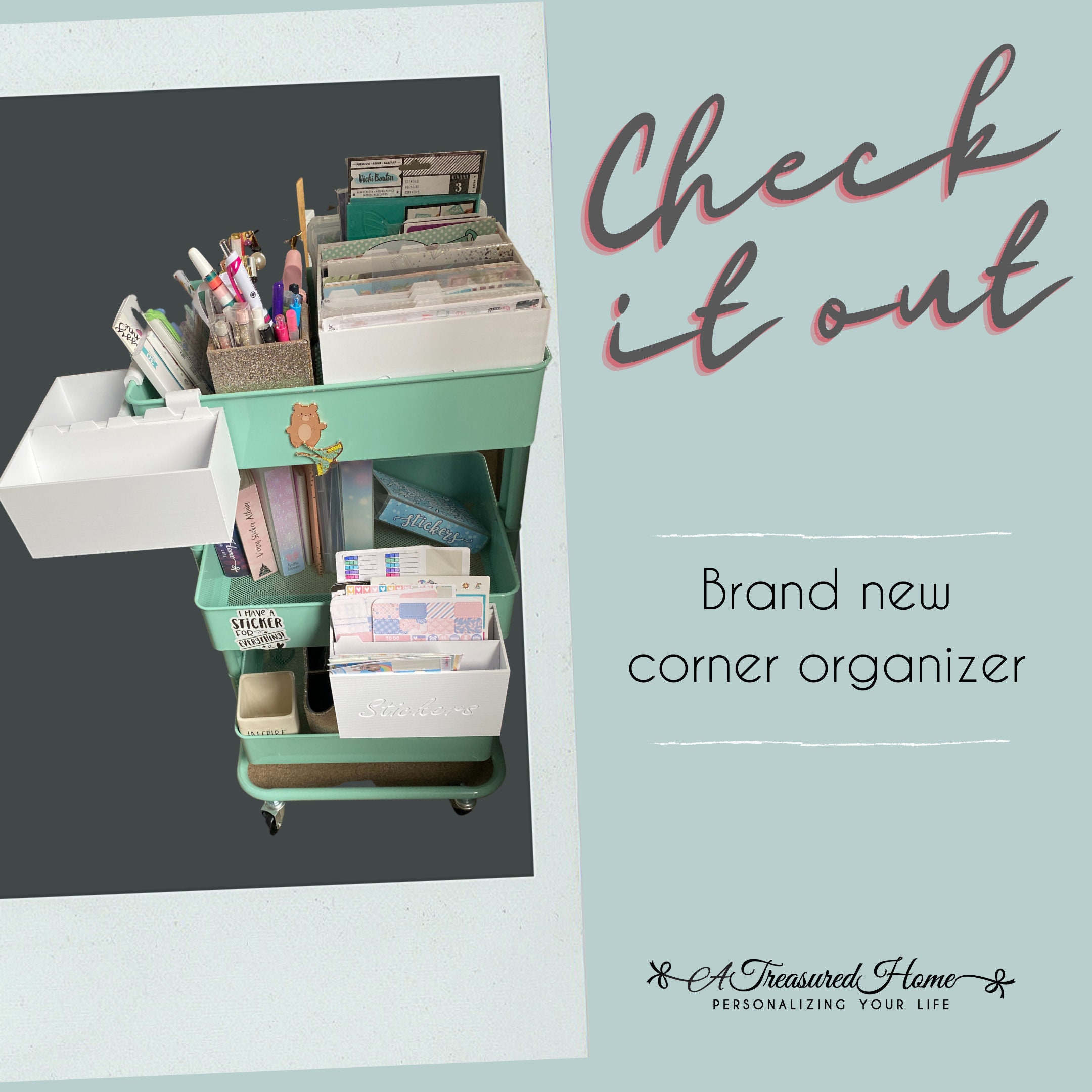 3D Printed Combo Corner Planner Cart Accessory - Etsy