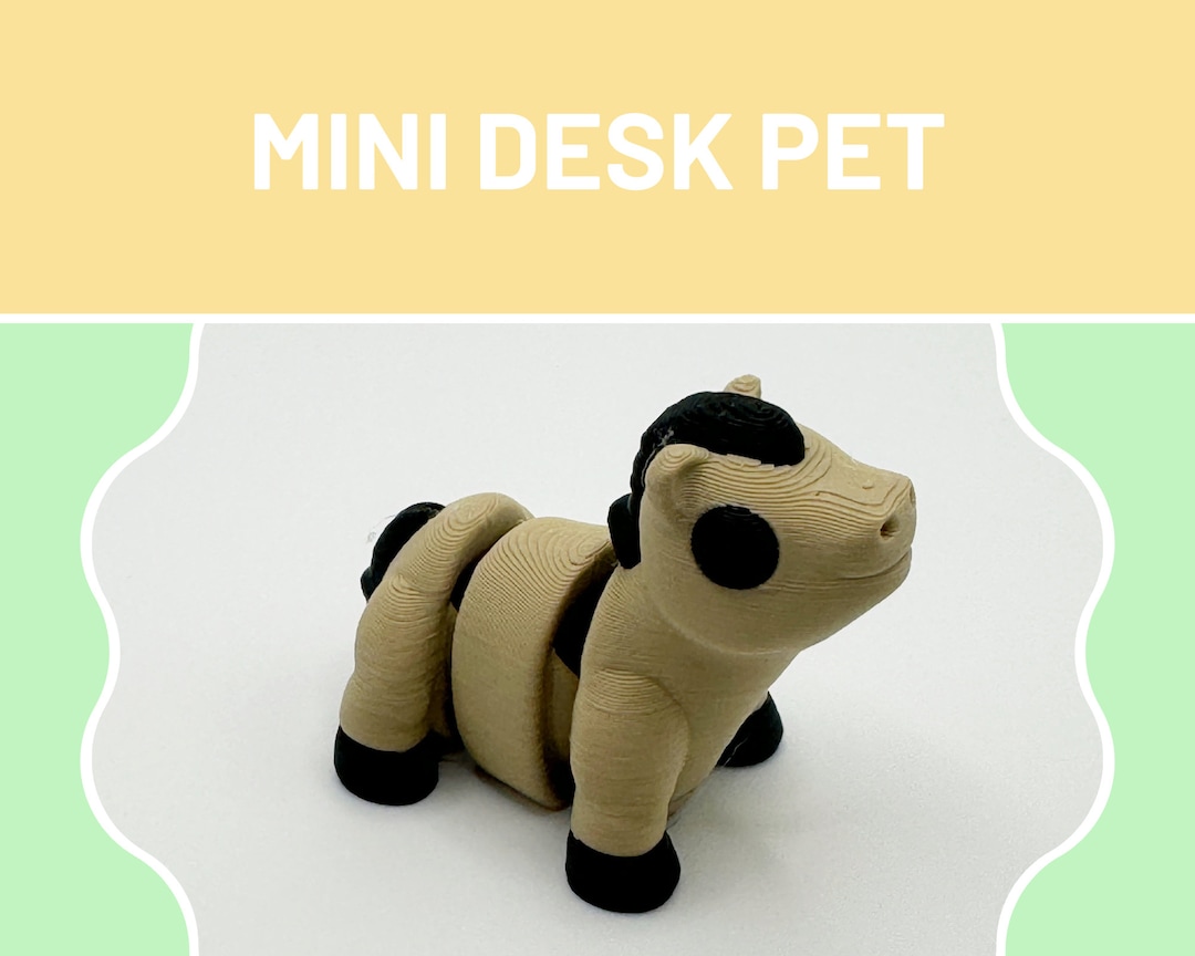 Horse Desk Accessories, 3D Printed Desk Pet, Articulating Animal, Gift ...