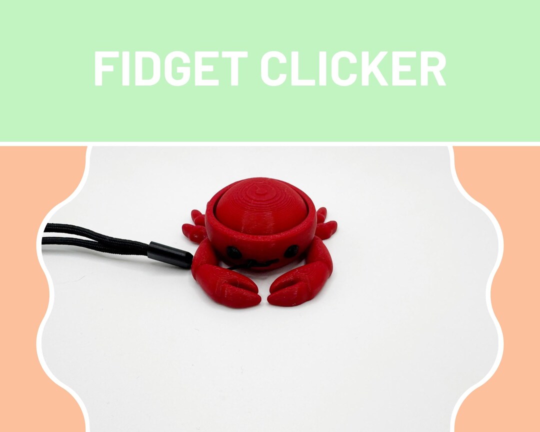 Crab Fidget Clicker Toy – Cute Mechanical Sensory Keychain for Focus ...