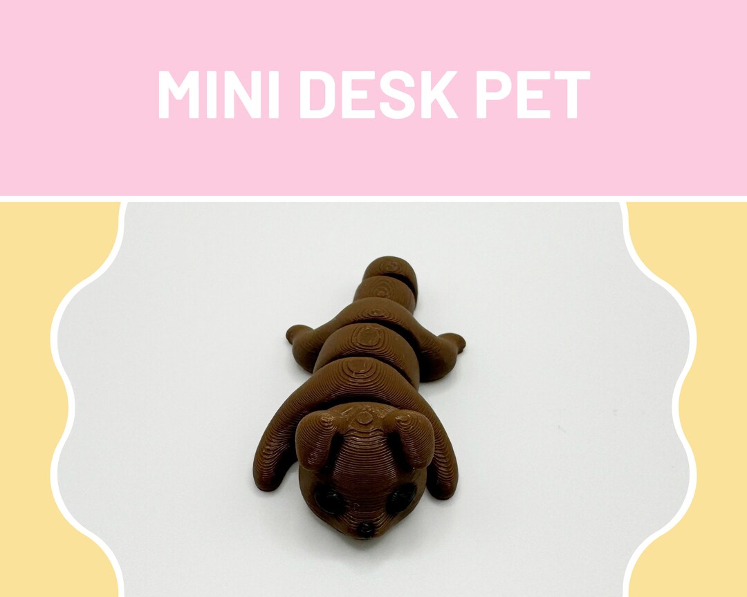 Dog Desk Accessories, 3D Printed Desk Pet, Articulating Animal, Gift ...