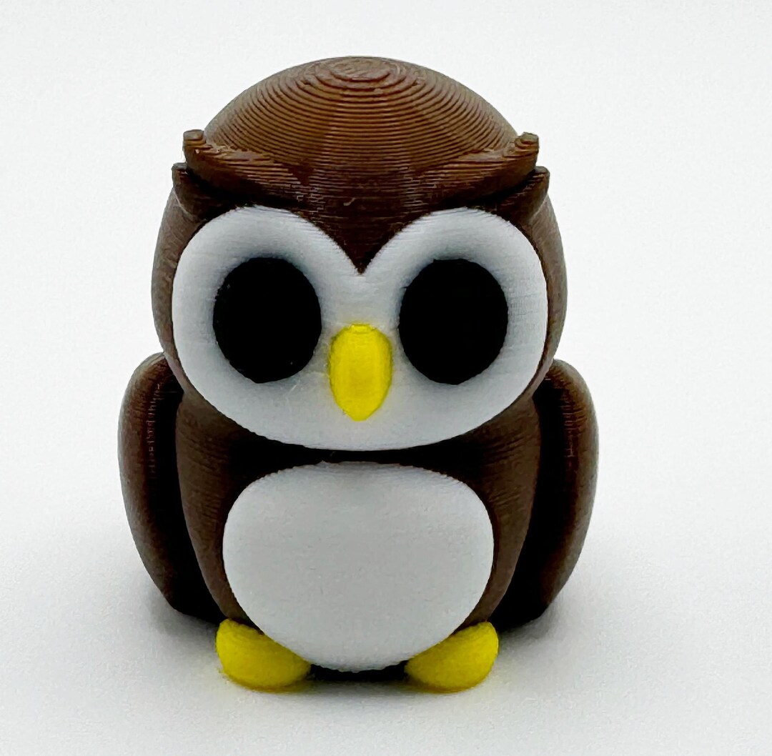 Owl Desk Accessories, 3D Printed Desk Pet, Articulating Animal, Gift ...