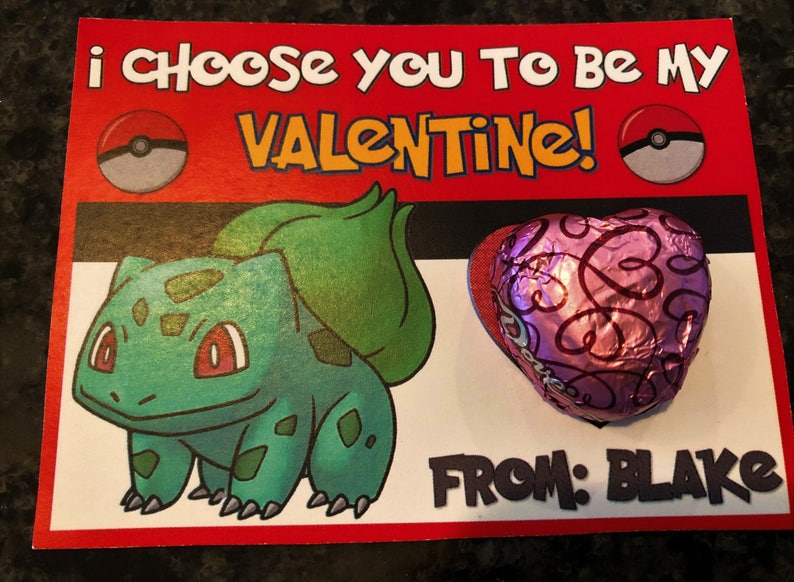 Pokemon Valentine Day Cards - Etsy