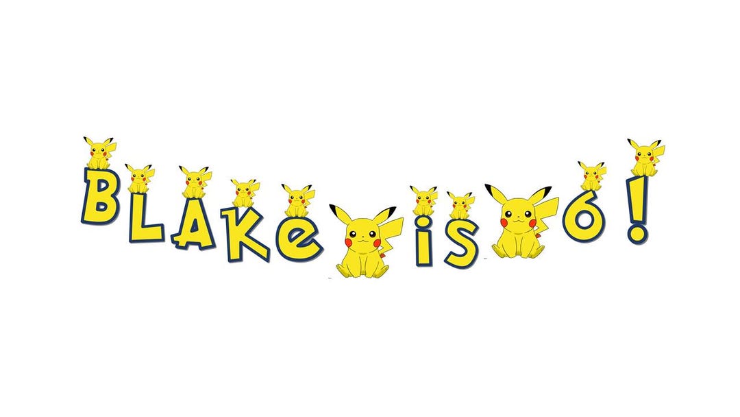 PKM Character Creature Inspired Alphabet Letters for Birthday Banner - Etsy