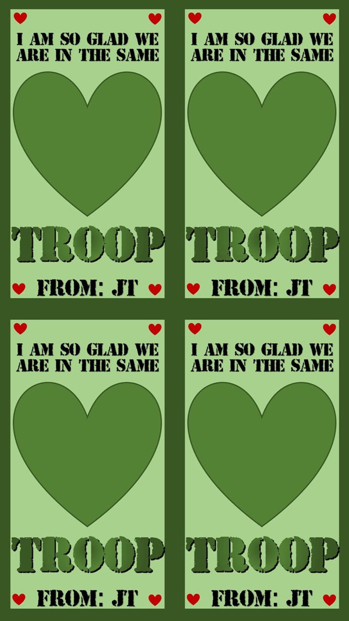 Army Men Valentine's Day Cards - Etsy Singapore