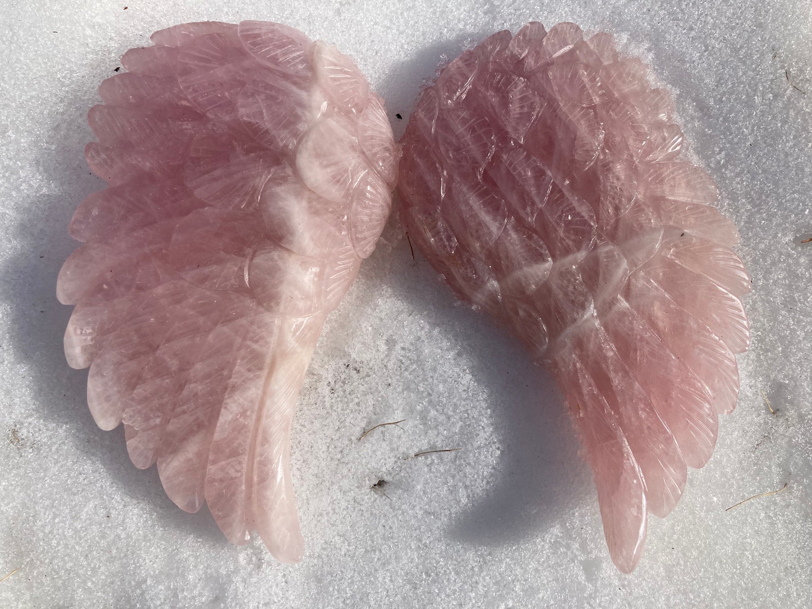 Rose Quartz Angel Wings - Etsy