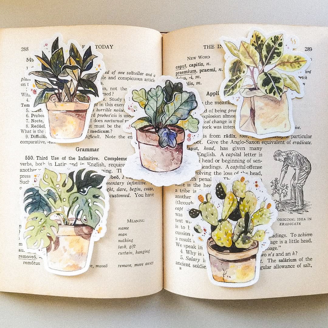 Plant Sticker Pack ~ Vinyl Stickers ~ Plant Stationary - Etsy