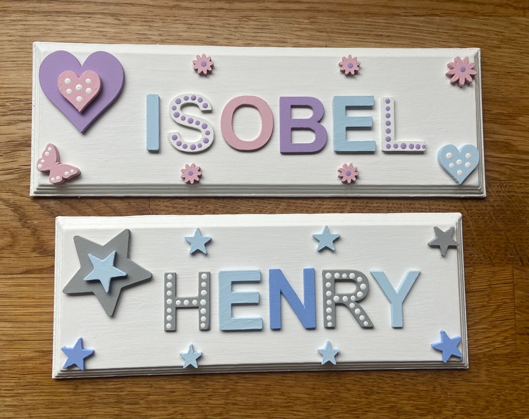 Personalised Bedroom Door Sign/plaque. Childs Name Plaque. - Etsy