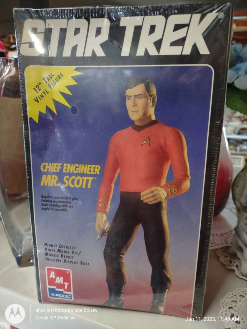 1994 Amt Ertl Star Trek Chief Engineer Mr Scott 12 Inch Tall Vinyl ...