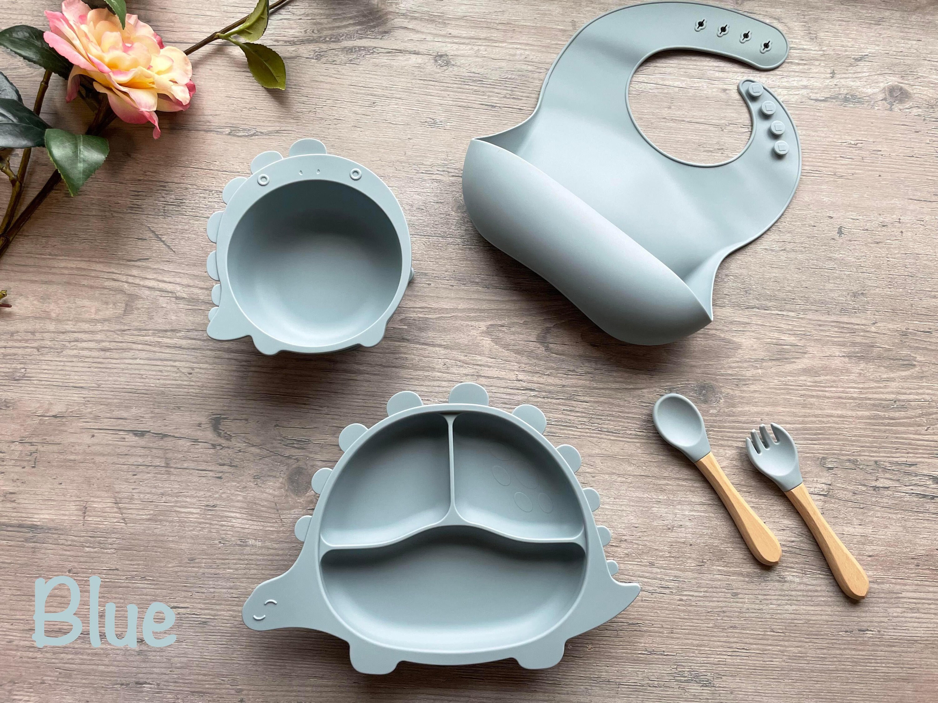 Dinosaur Suction Bottom Plate Set Set of 5 Silicone Suction - Etsy