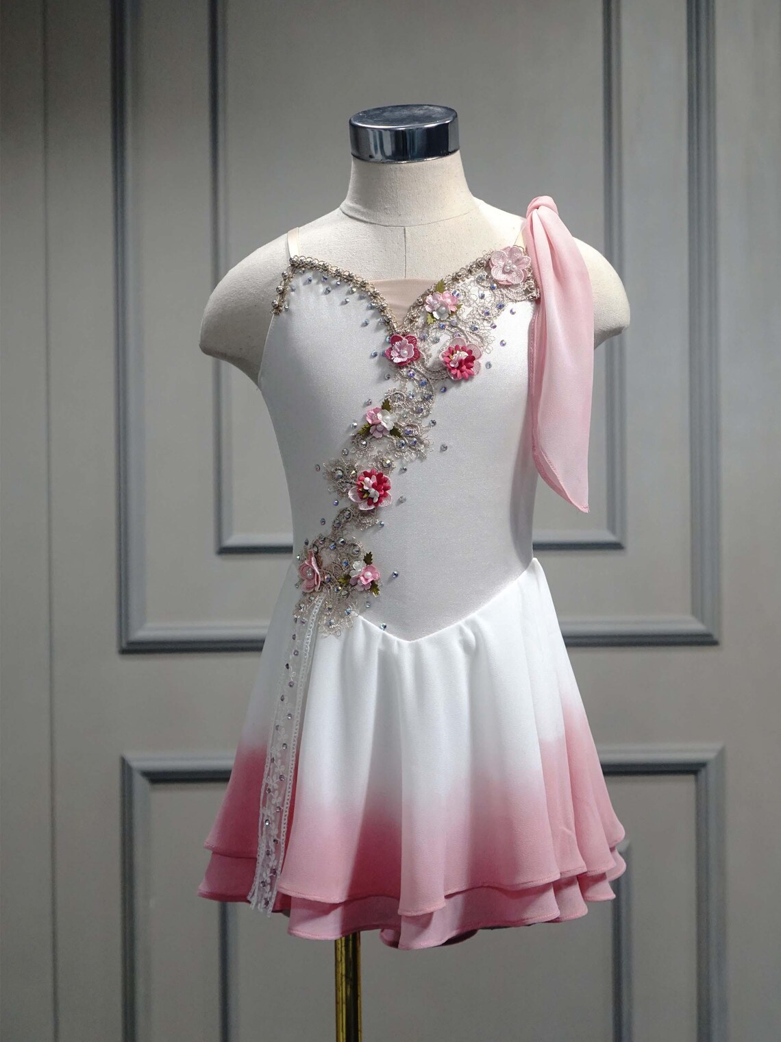 Girls Ballet Dress | Pink Ombre Chiffon Dance Costume | Hand ...