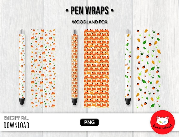 Woodland Fox Pen Wrap PNG File for Inkjoy Epoxy Pen - Etsy