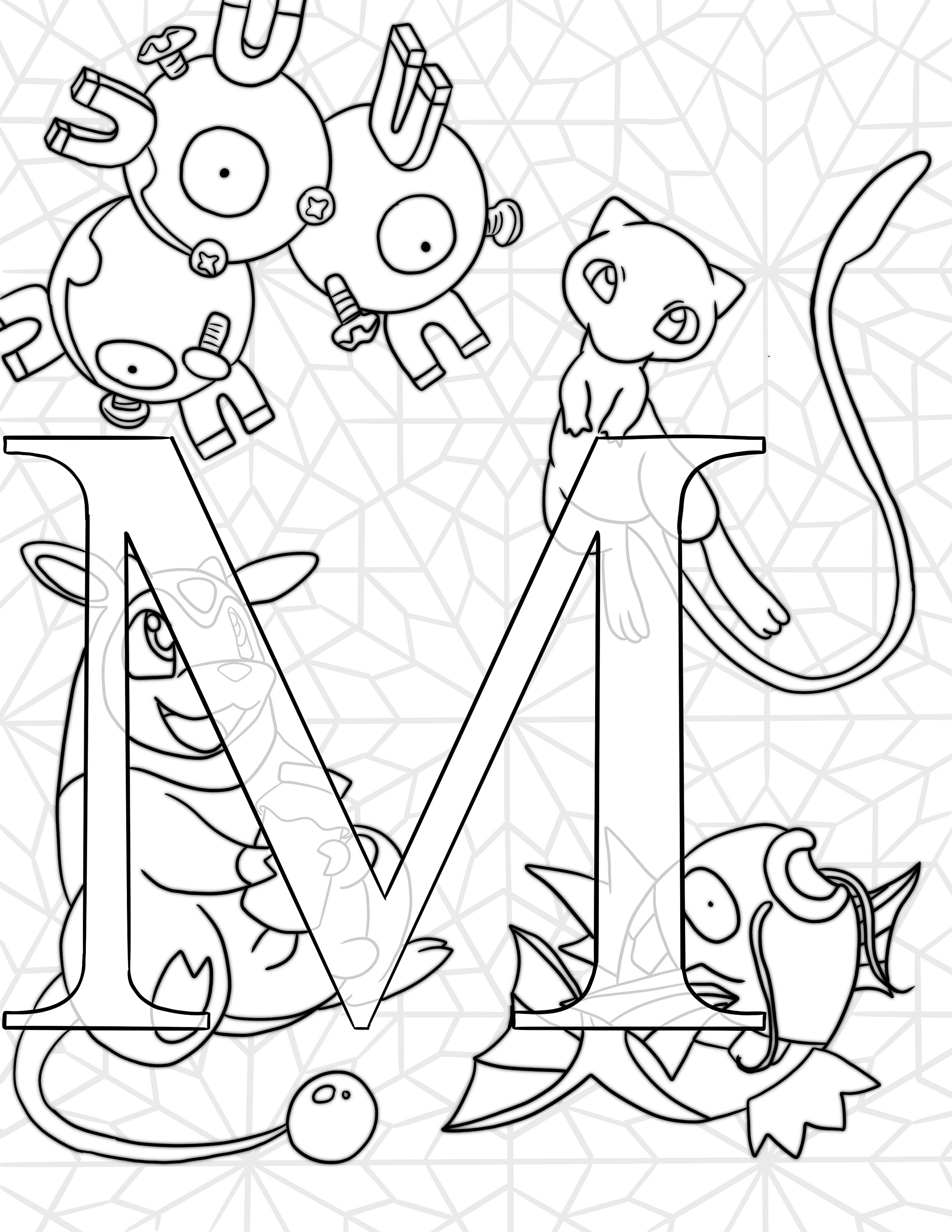 Printable Pokemon Abcs Coloring Sheets - Etsy