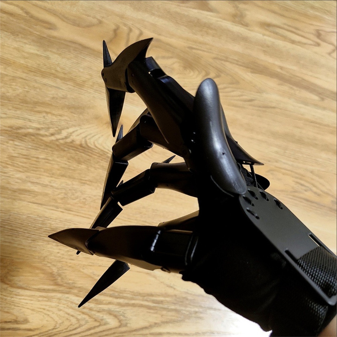 New Halloween Party Articulated Skeleton Fingers Cosplay Gloves, Skull ...