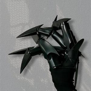 New Halloween Party Articulated Skeleton Fingers Cosplay Gloves, Skull ...