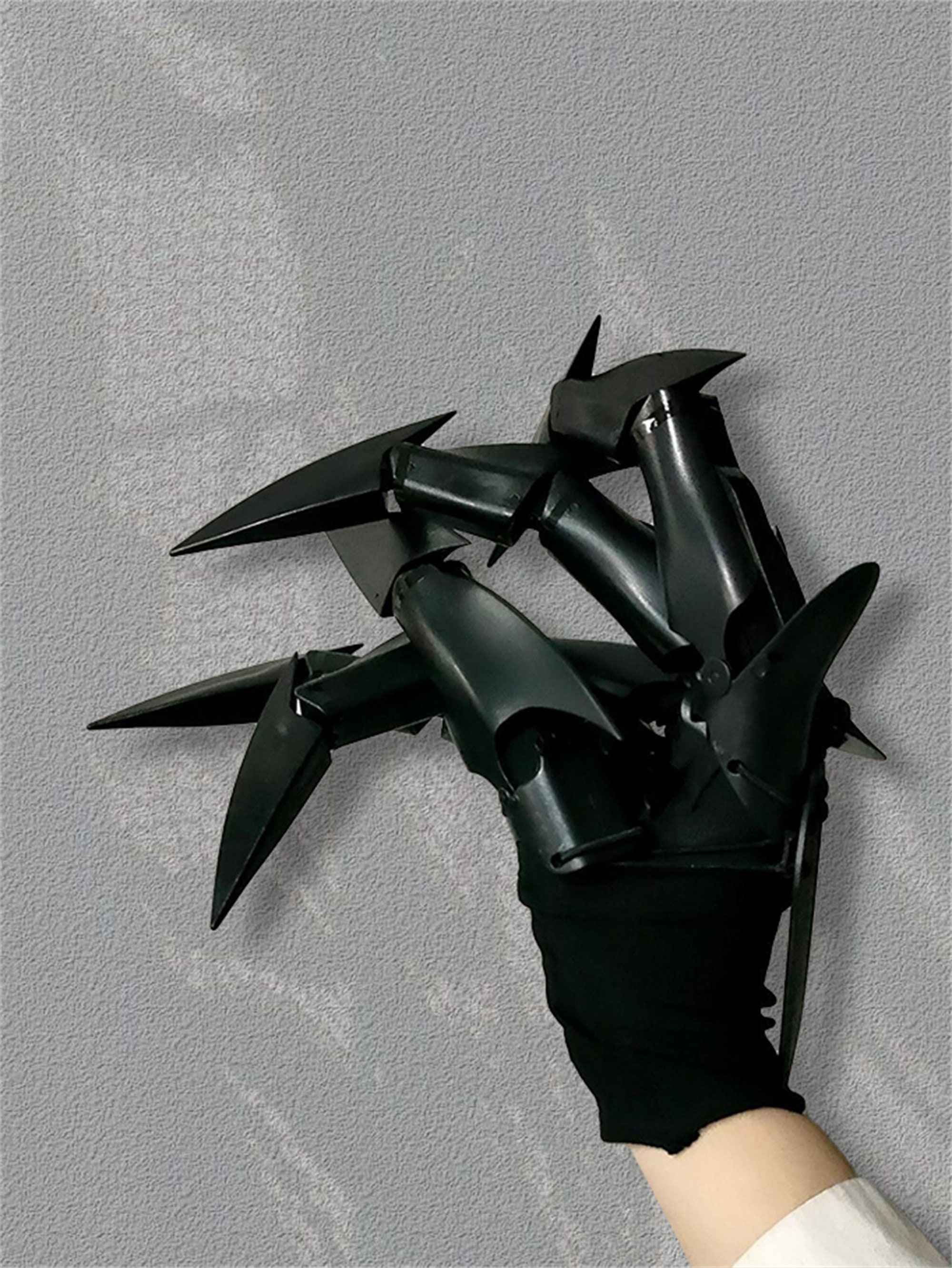 New Halloween Party Articulated Skeleton Fingers Cosplay Gloves, Skull ...