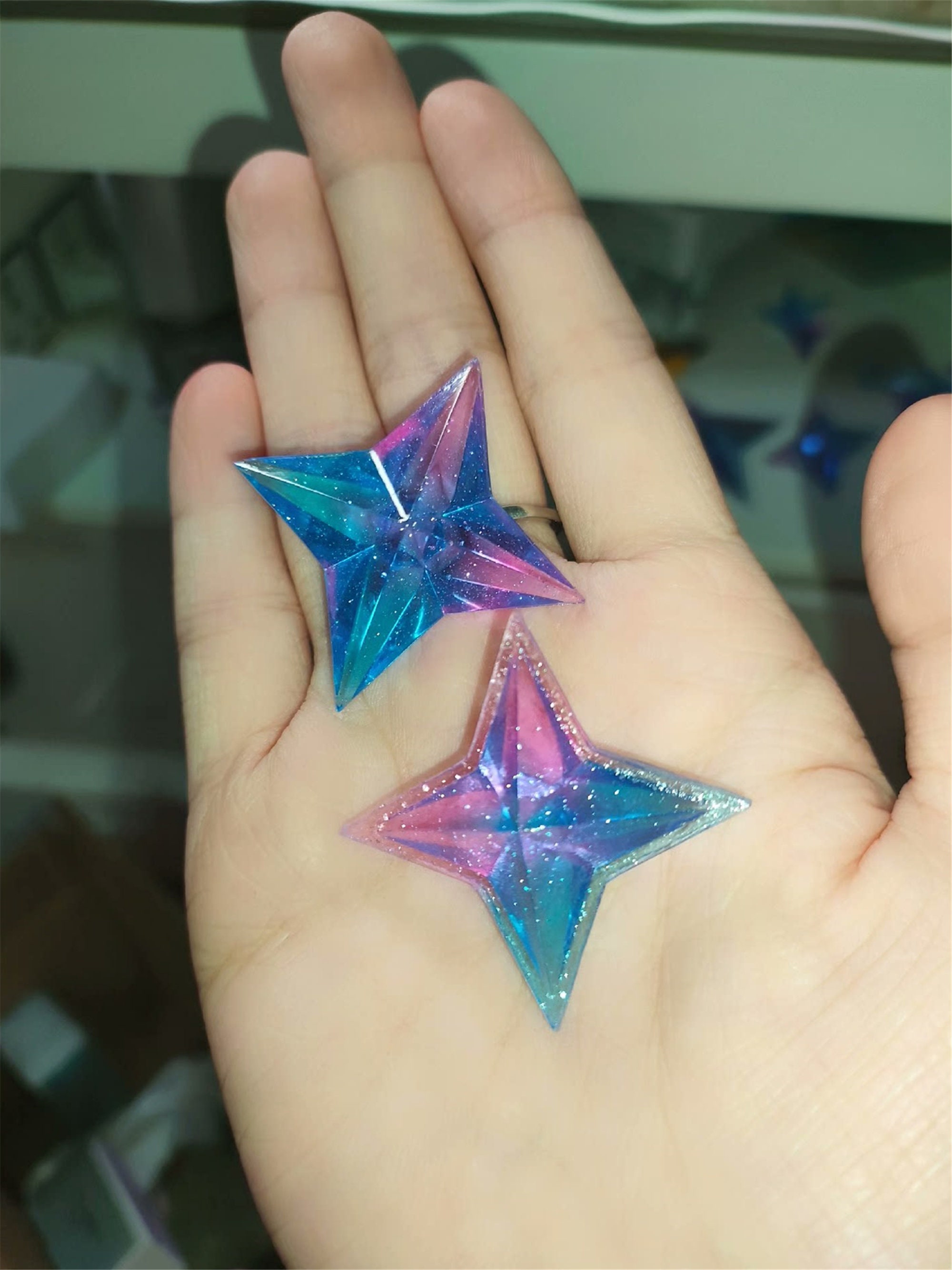 Wish Rare Primogems Pendant,transparent 3D Star Primogems Keychain ...