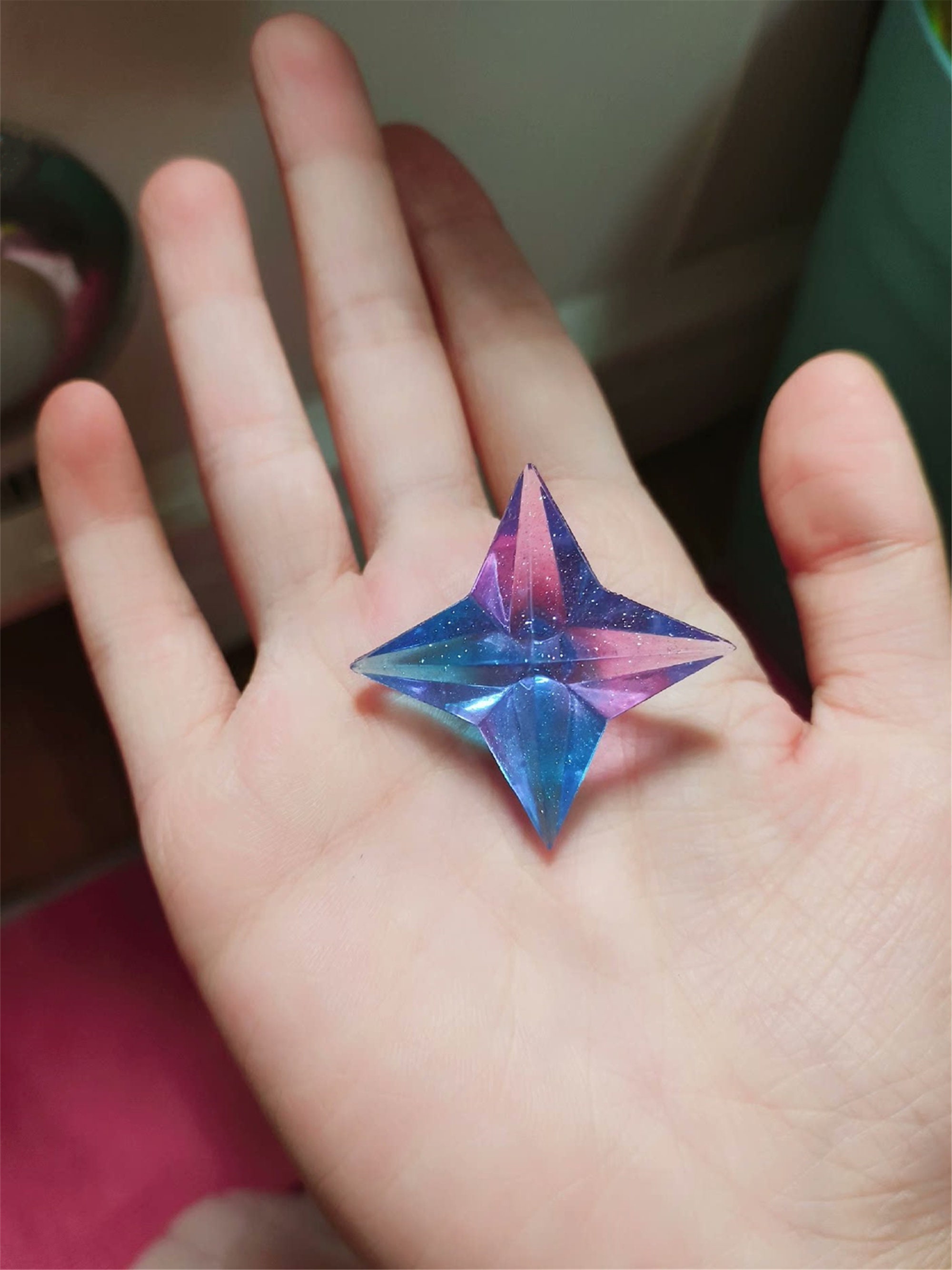 Wish Rare Primogems Pendanttransparent 3D Star Primogems - Etsy