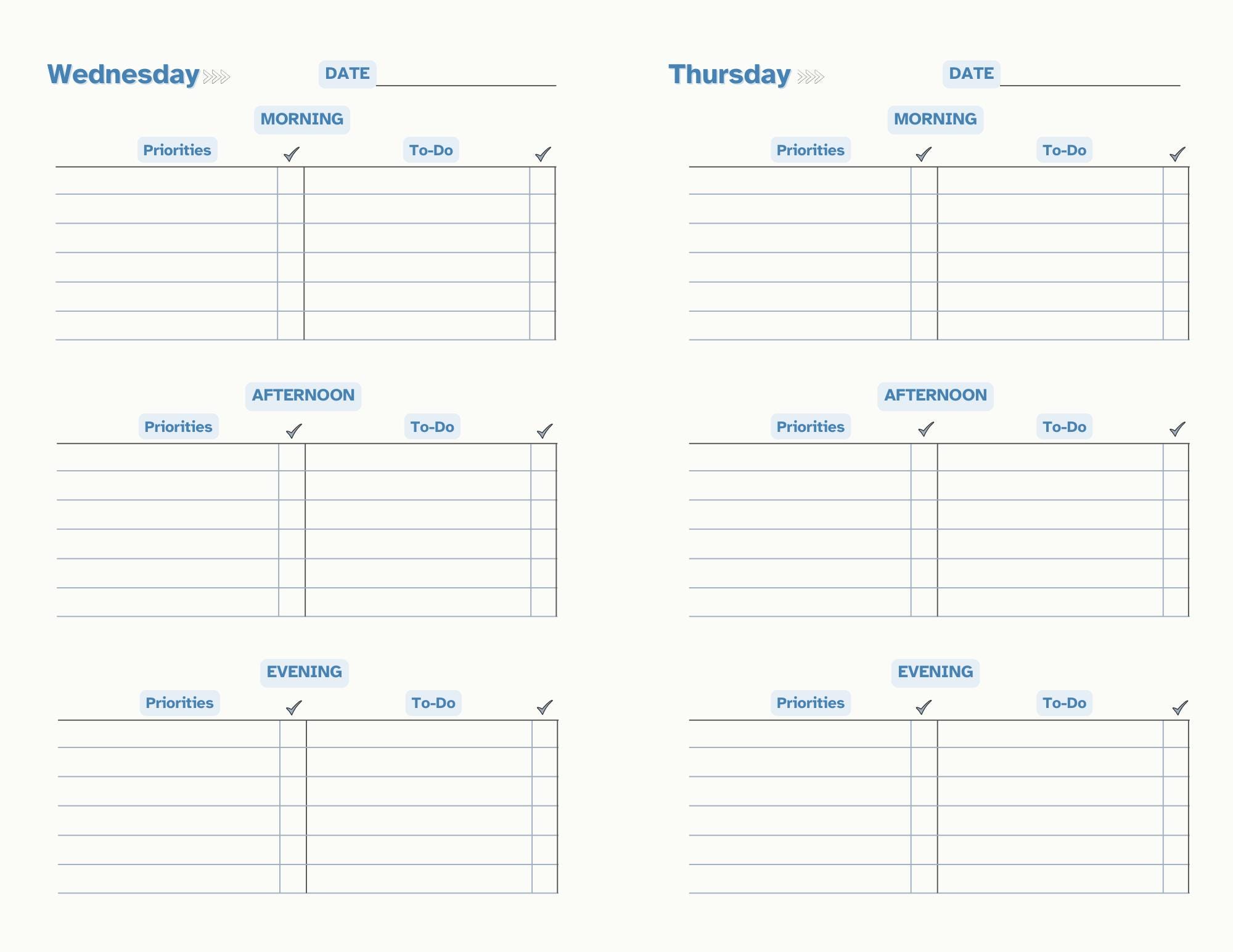 Downloadable PDF Printable Booklet Daily Week at a Glance Foldable ...