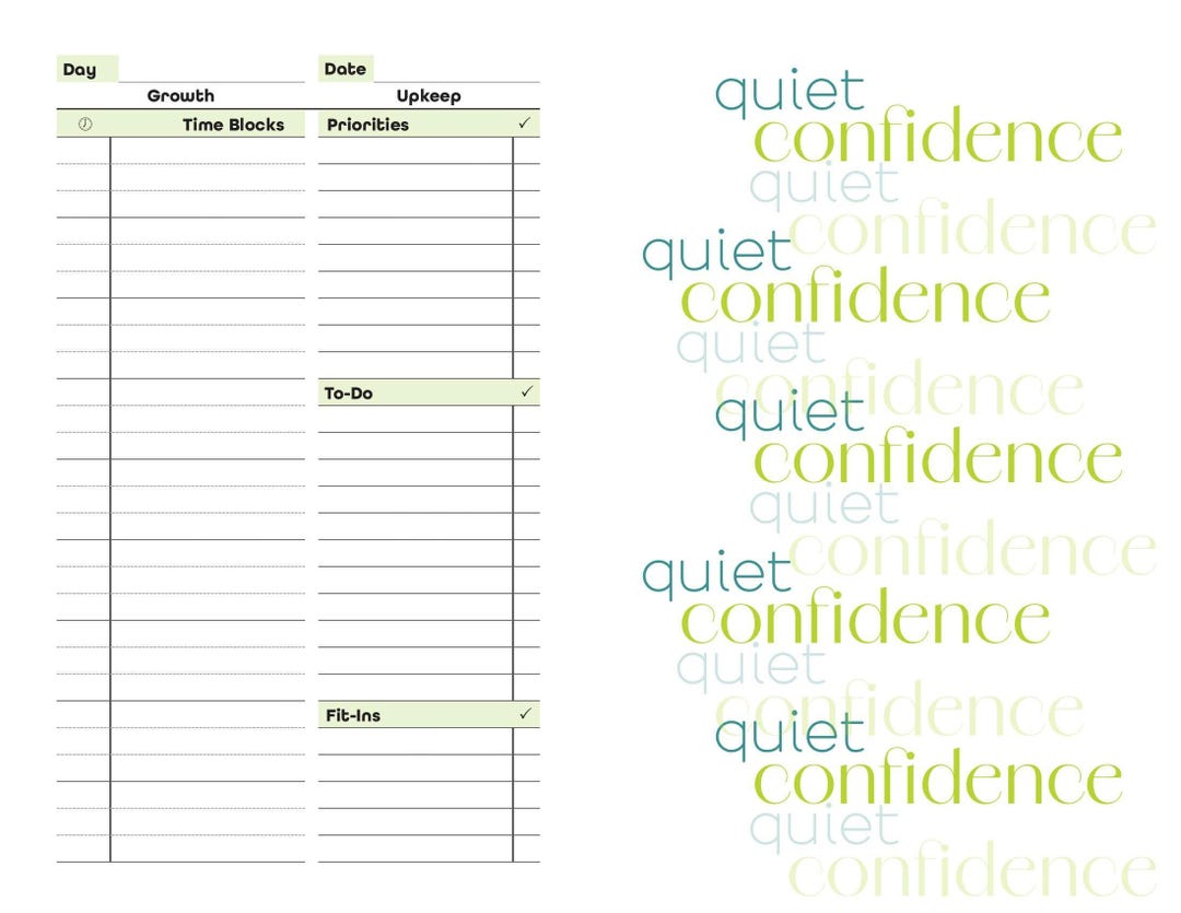 Daily Planner. PDF Download. Printable for Letter Size Paper. Foldable ...