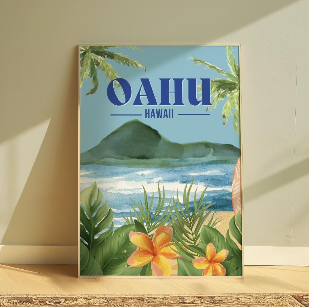 Oahu Wall Art Digital File - Etsy
