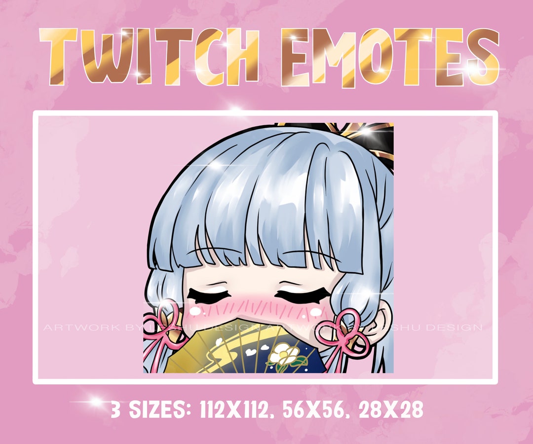 Twitch Emotes Kamisato Ayaka Emote Ashamed Emote Stream - Etsy