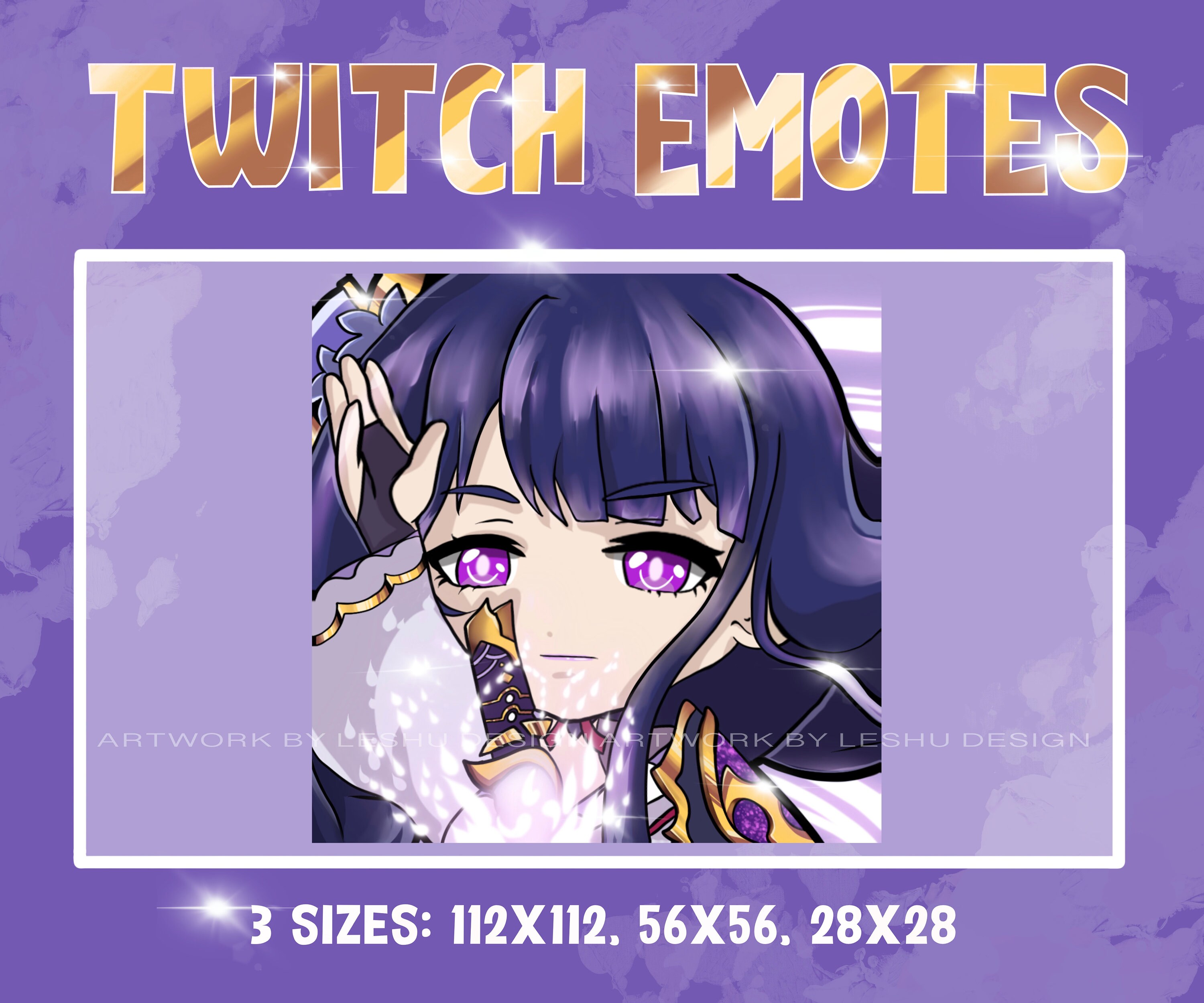 Twitch emotes Set Raiden Genshin Impact Gaming emote Kazuha anime ...