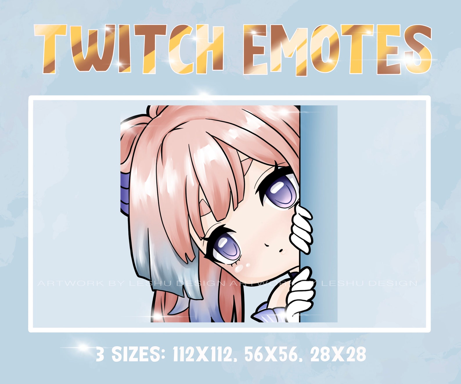 Twitch Emotes, Sangonomiya Kokomi Emote, Lurk Emote, Stream Emote ...