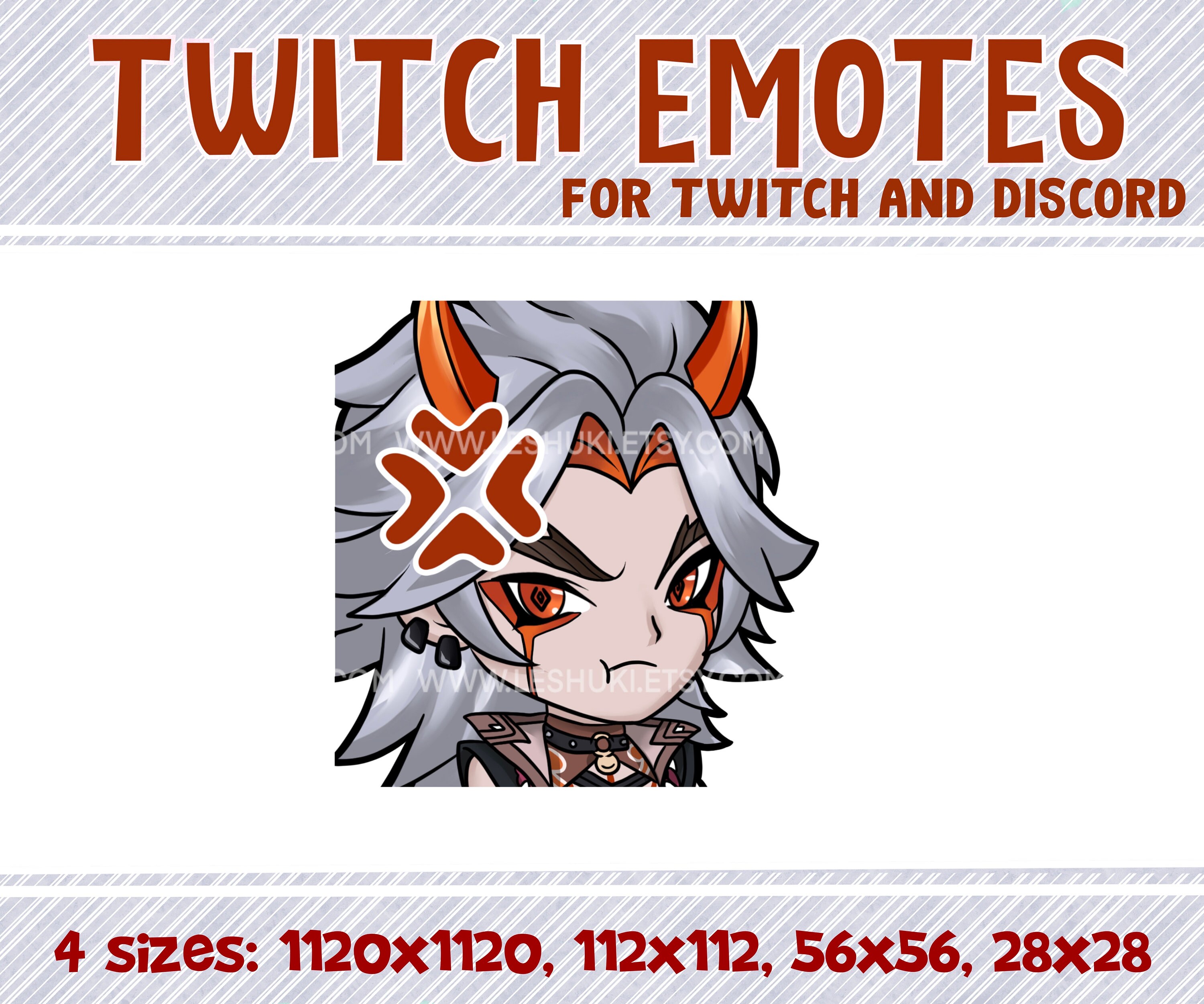 Twitch Emotes Set, Itto, Discord Emote, Ungry Emote, GG Emote, Stream ...