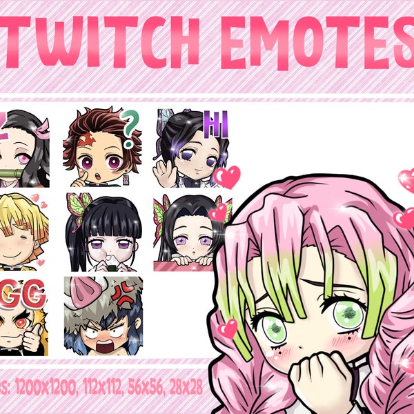 Demon Slayer Mitsuri Emotes - Etsy New Zealand