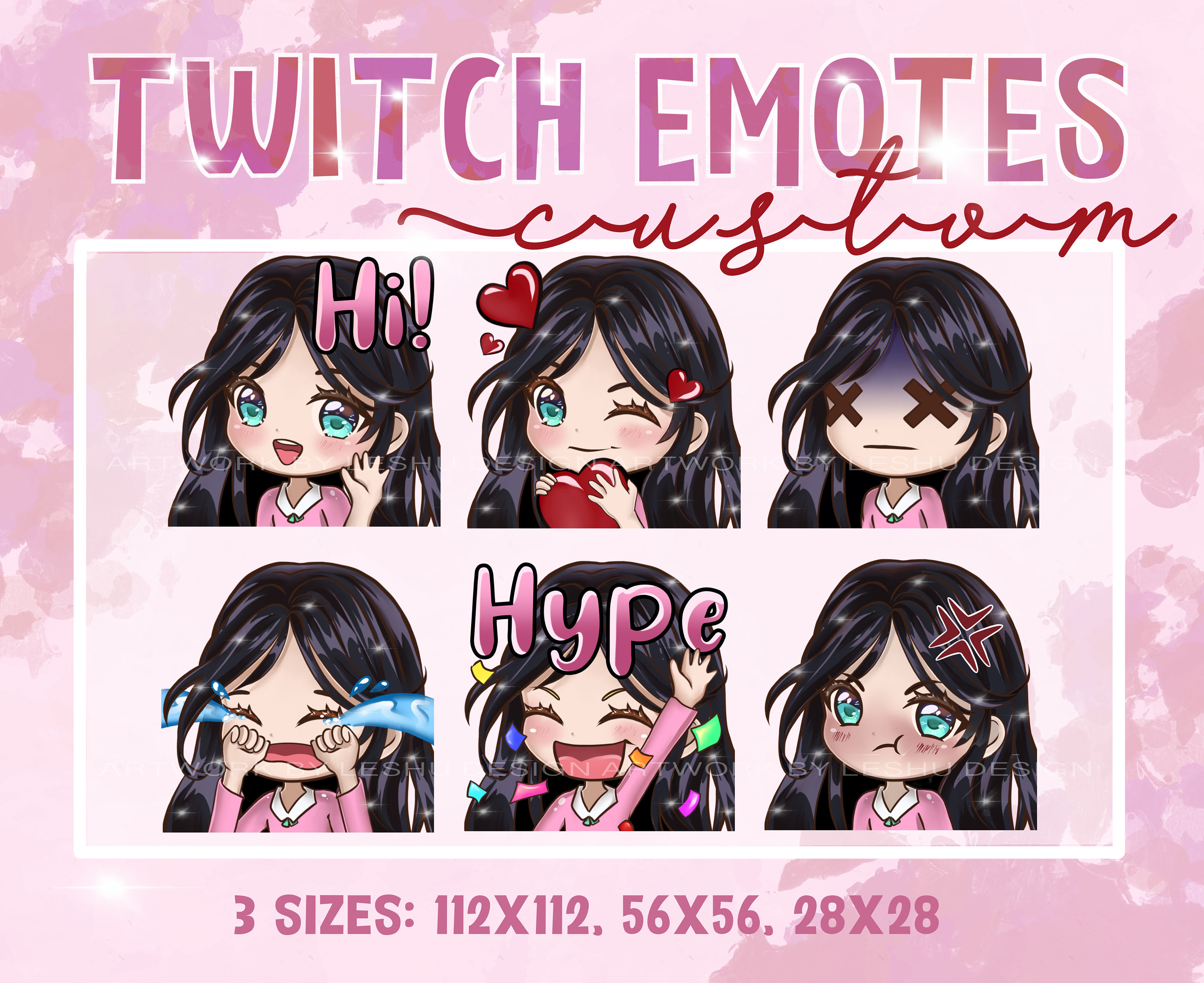 Twitch Emotes, Black Hair Girl, Green Eyes, Blue Eyes, Whatsapp ...