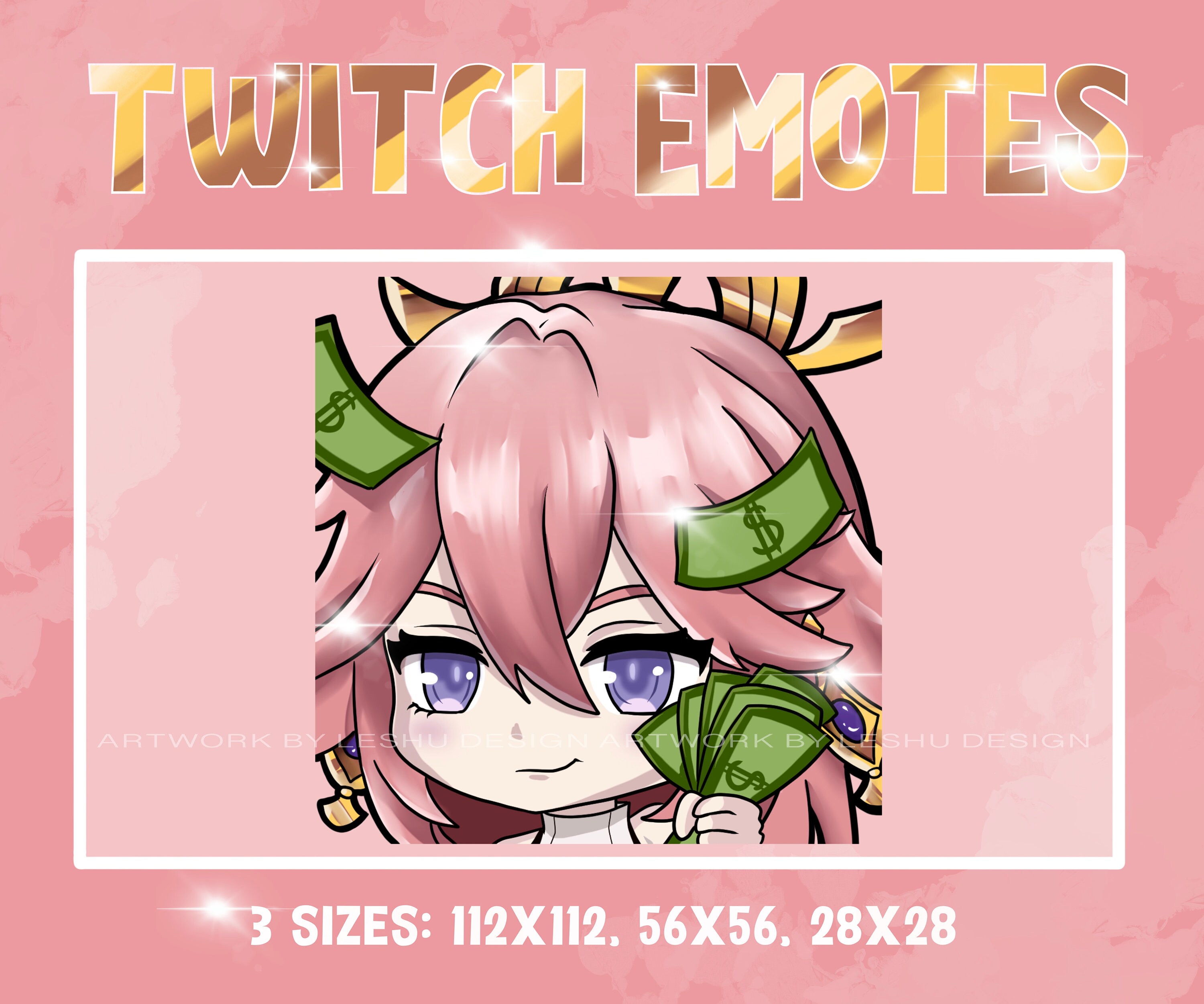 Twitch Emotes Set, Ayaka, Raiden, Yae, Kazuha, Sayu, Yoimiya, Stream ...